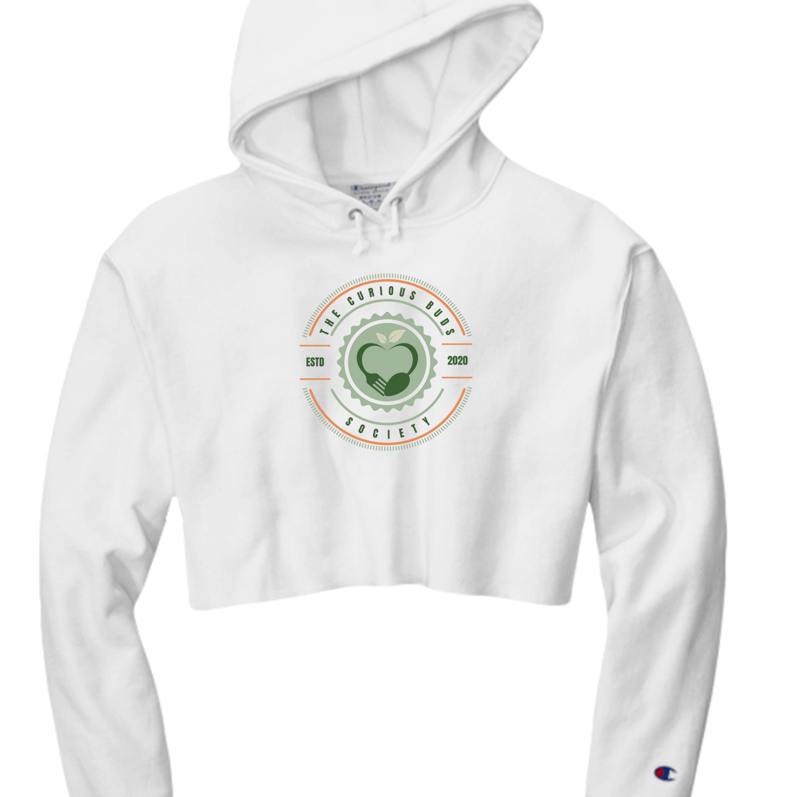 Curious Buds Society Women's Reverse Weave Cropped Cut-Off Hooded Swea ...